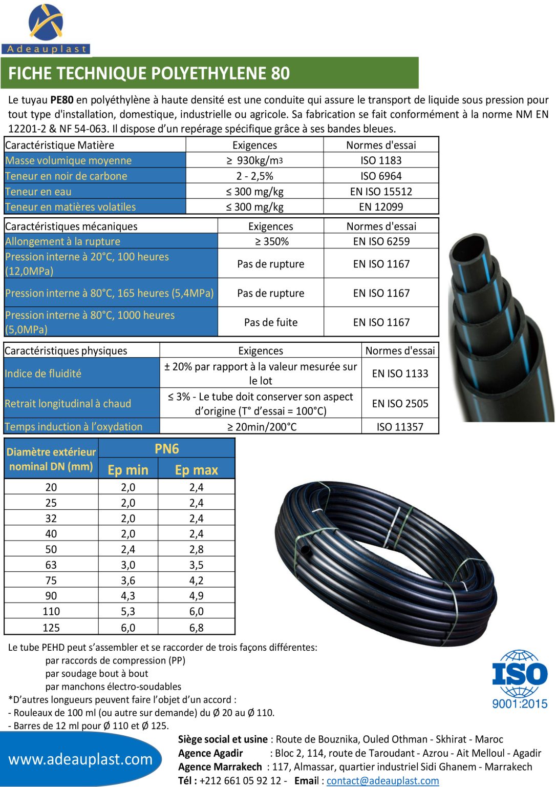 Tuyaux PEHD - Adeauplast | Leader Marocain en fabrication et ...